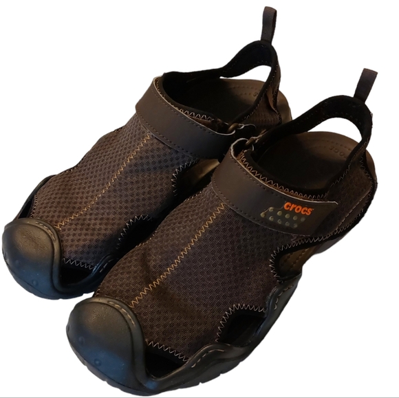 CROCS | Shoes | Crocs Mens Swiftwater Mesh Deck Slip Ons Size 1 Euc ...